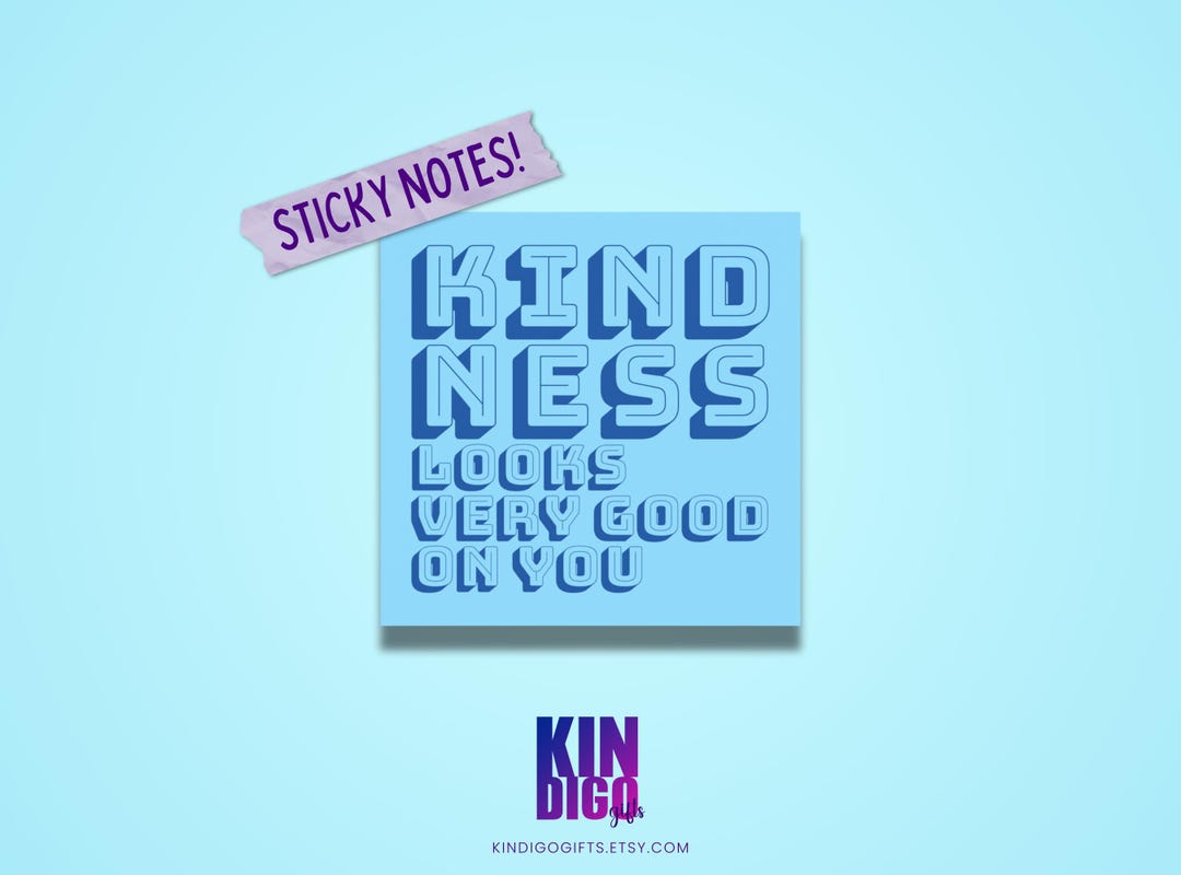 Positive Affirmation Sticky Post-it® Notes, Gift for Kind Person, Self ...