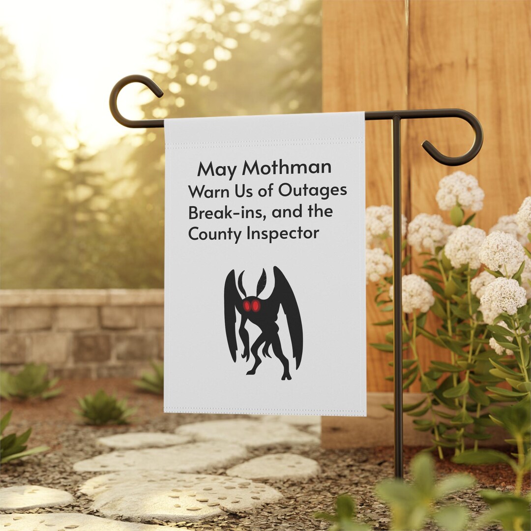 Mothman Protect Garden Banner - Etsy