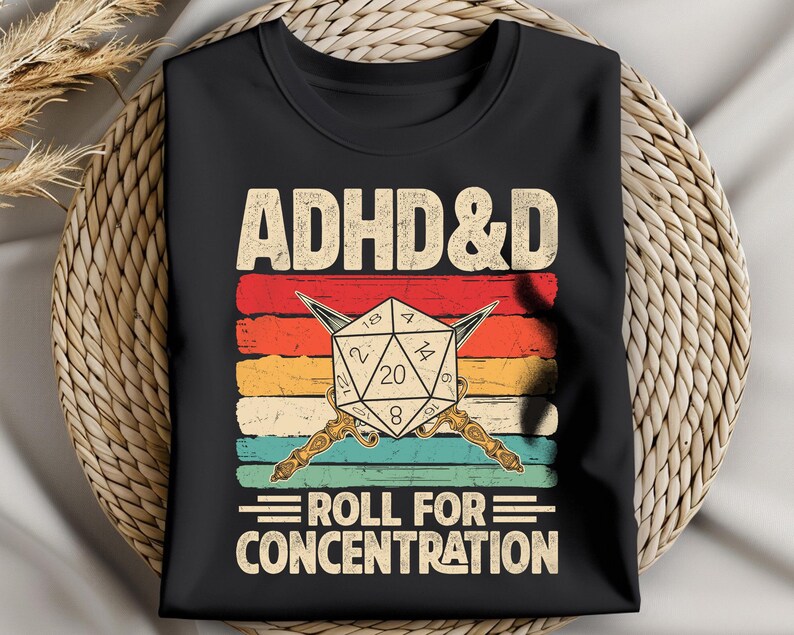 ADHD&D Roll for Concentration Png Svg, ADHD Digital Download, Dragon ...