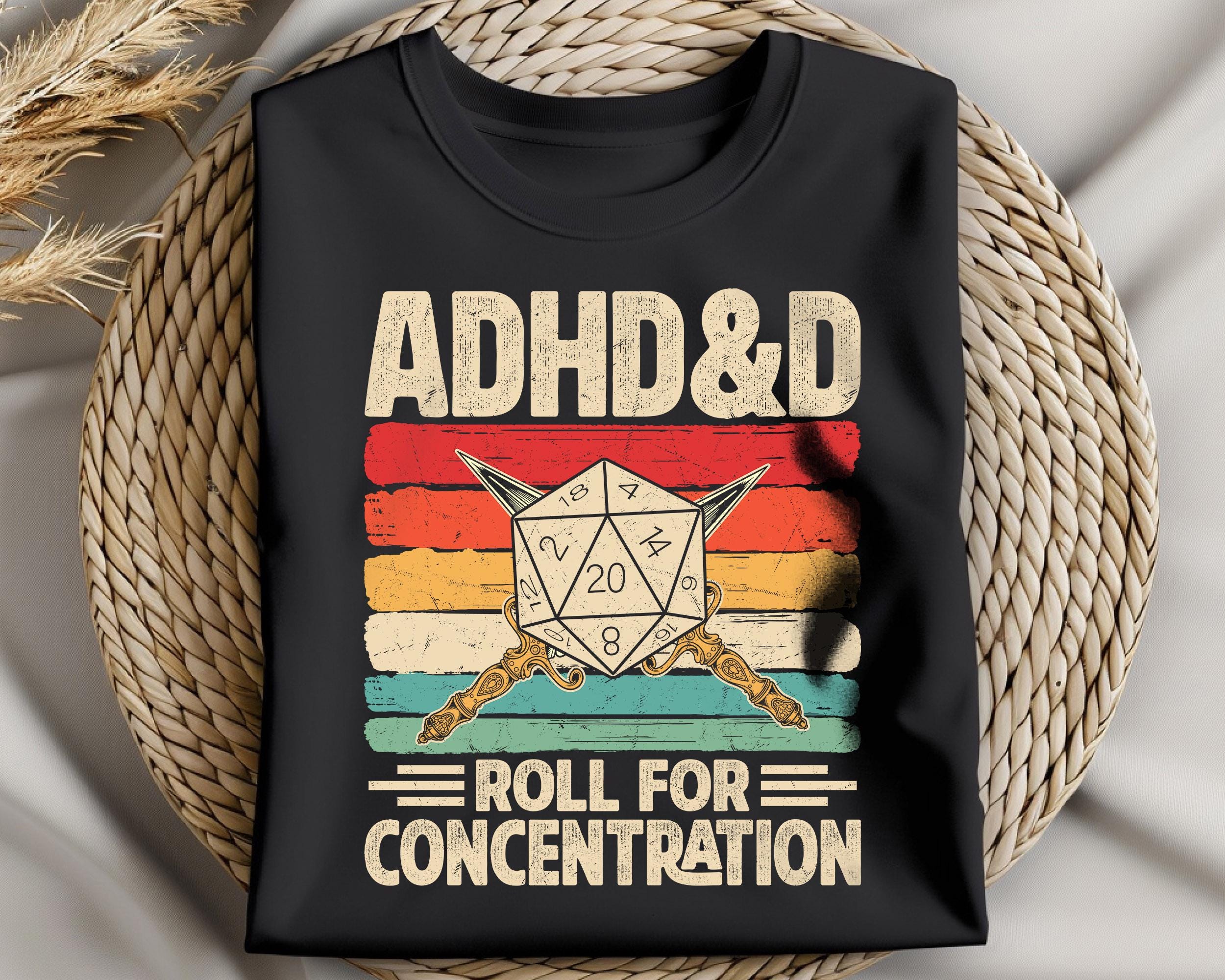 ADHD&D Roll for Concentration Png Svg, ADHD Digital Download, Dragon ...