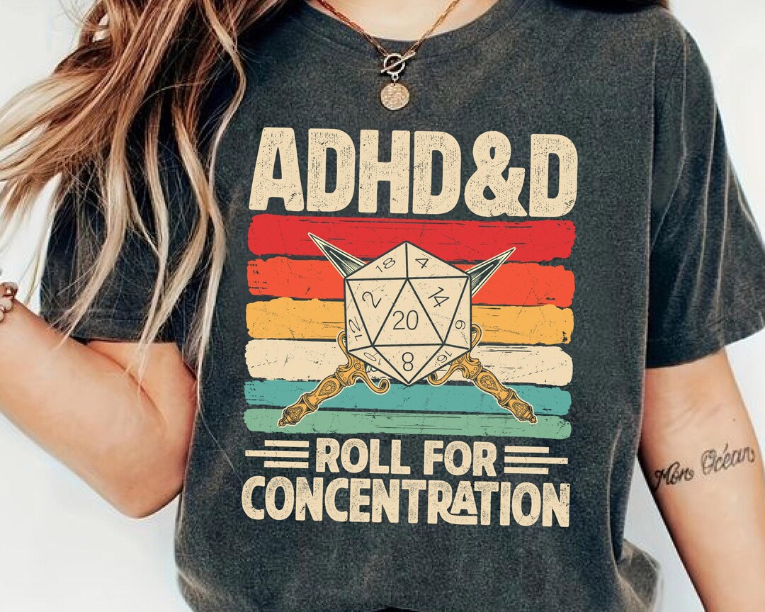 ADHD&D Roll for Concentration Png Svg, ADHD Digital Download, Dragon ...