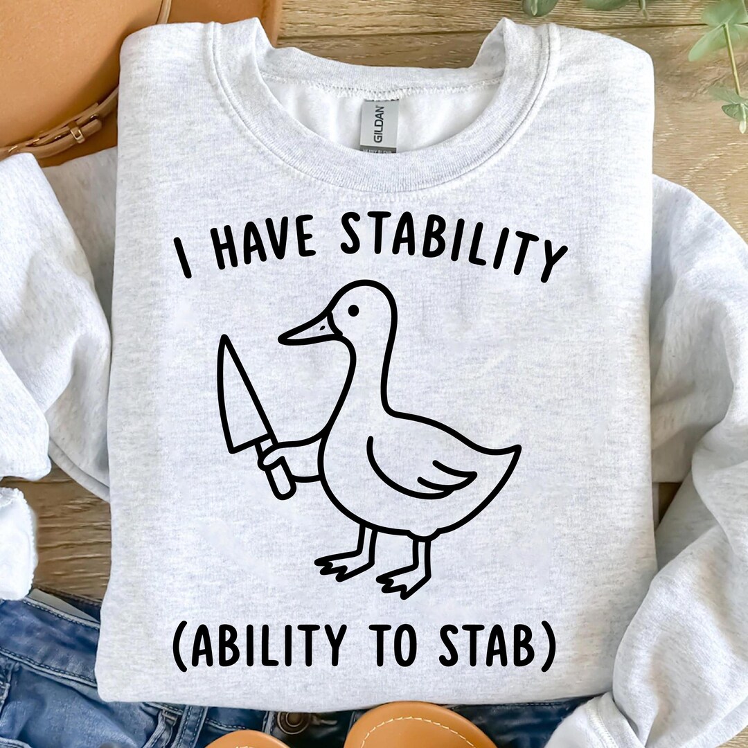 I Have Stability Ability to Stab PNG, Funny Cute Duck Funny Png , Funny ...