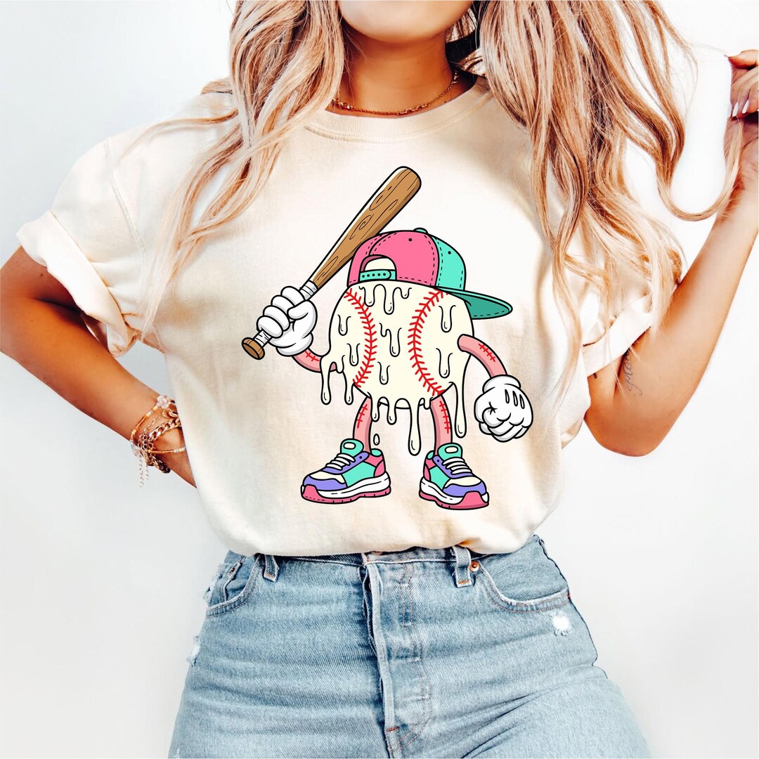 Melting Baseball Character Graphic, Sport Shirt Design (SVG, PNG) - Etsy