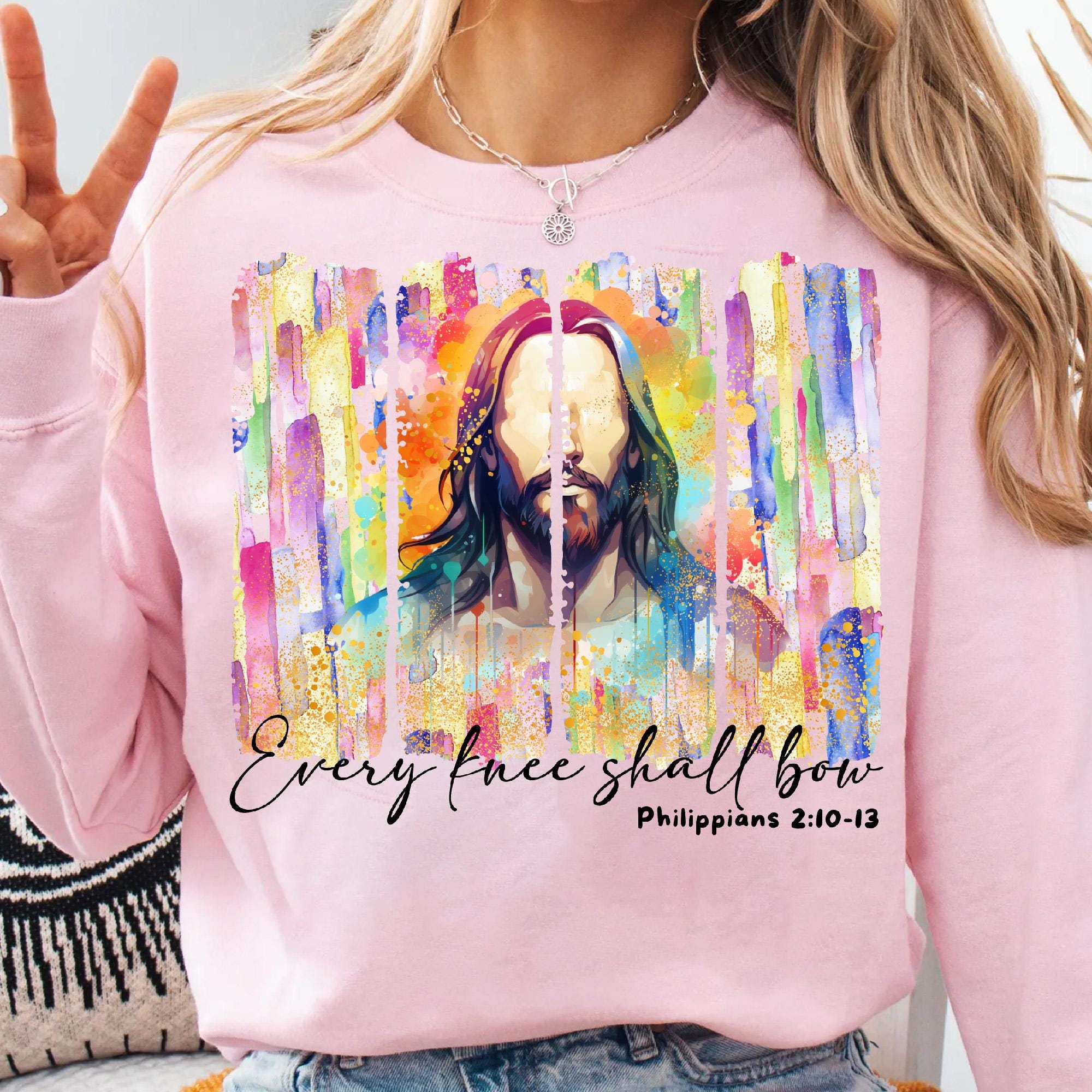 Every Knee Shall Bow Png, God Jesus Png Design, Bible Design, Jesus ...
