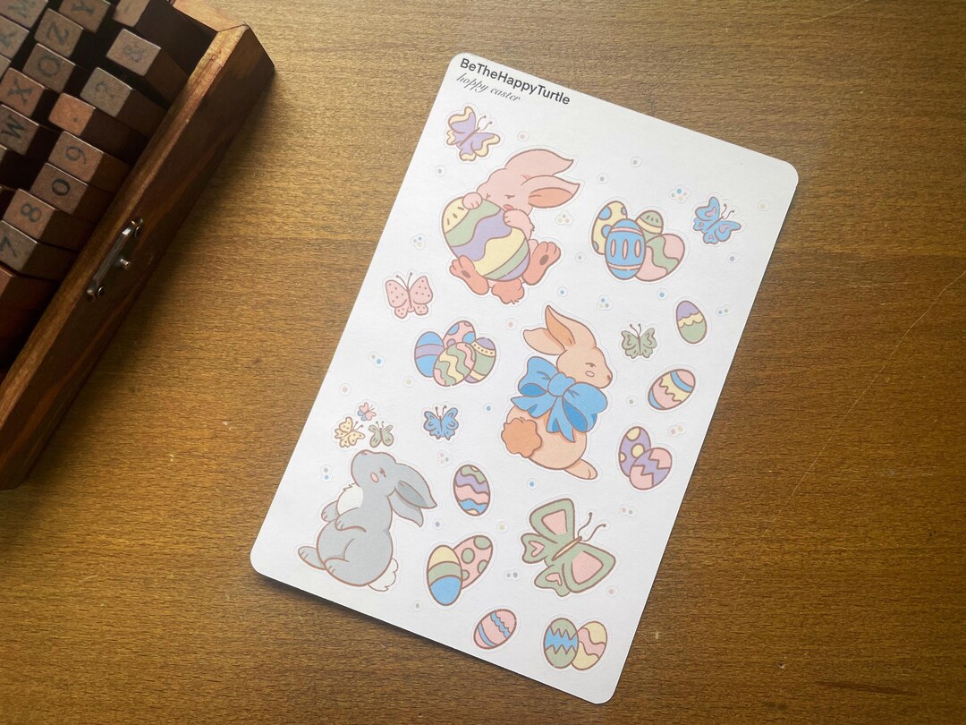 Hoppy Easter Bujo, Bullet Journal, Planner, Planning Sticker Sheets - Etsy