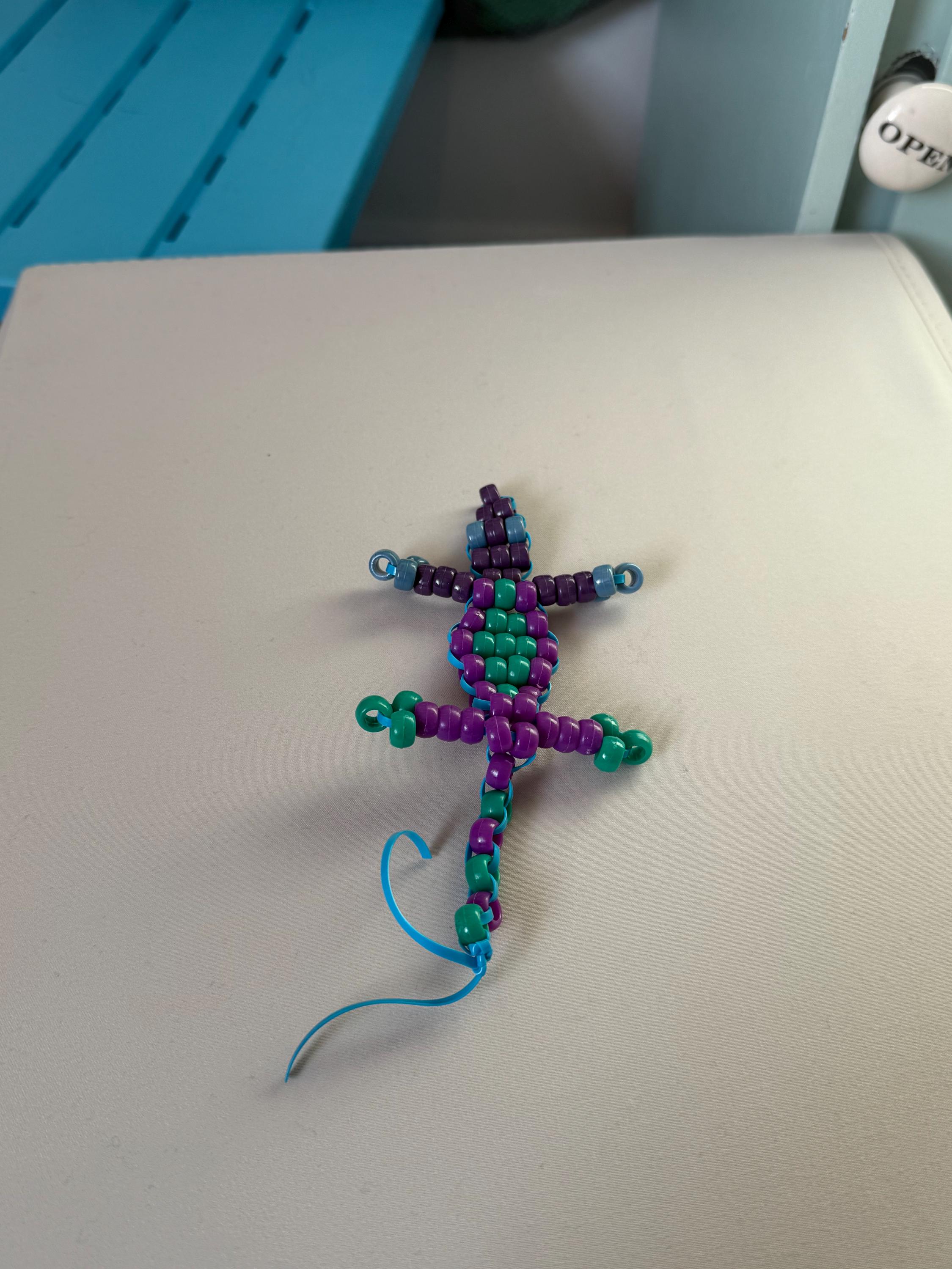 Beaded Lizard, Keychain, Pony Bead Lizard, Bead Pet - Etsy