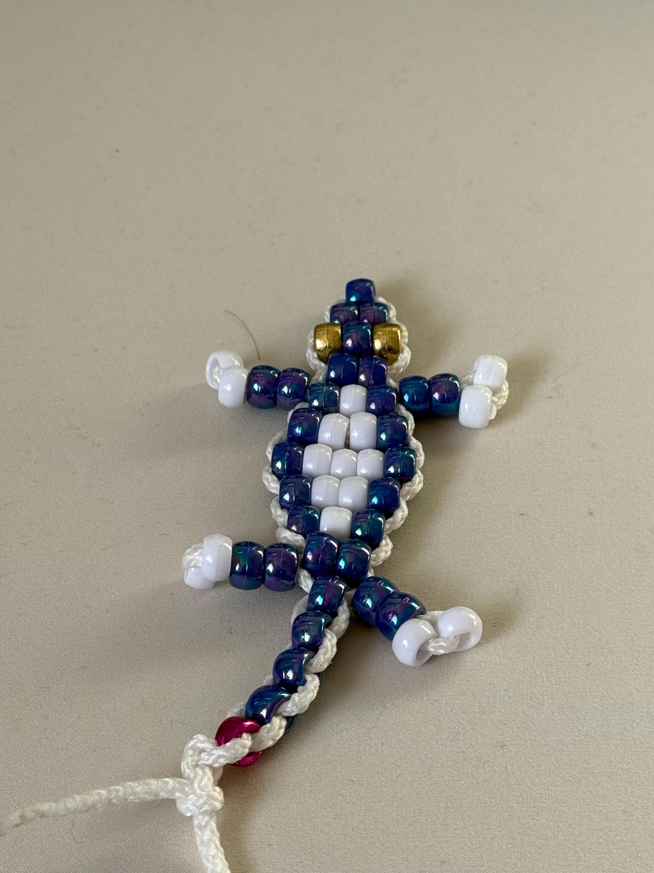 Beaded Lizard, Keychain, Pony Bead Lizard, Bead Pet - Etsy