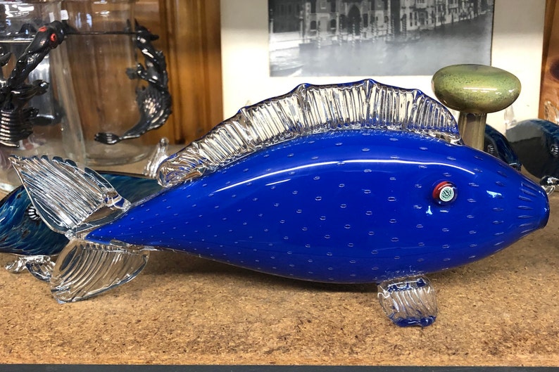 Blue Bubble Trap Glass Fish - Etsy