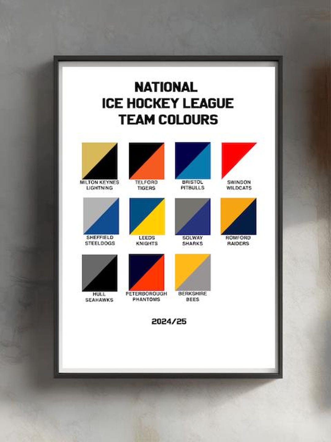 Ice Hockey Team Colours - Digital Download - Ice Hockey Gift, Ice ...
