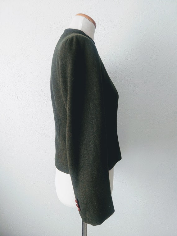 Charles Klein wool WOODSY blazer jacket - band collar… - Gem