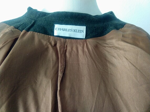 Charles Klein wool WOODSY blazer jacket - band collar… - Gem