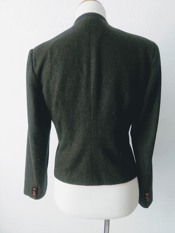 Charles Klein wool WOODSY blazer jacket - band collar… - Gem