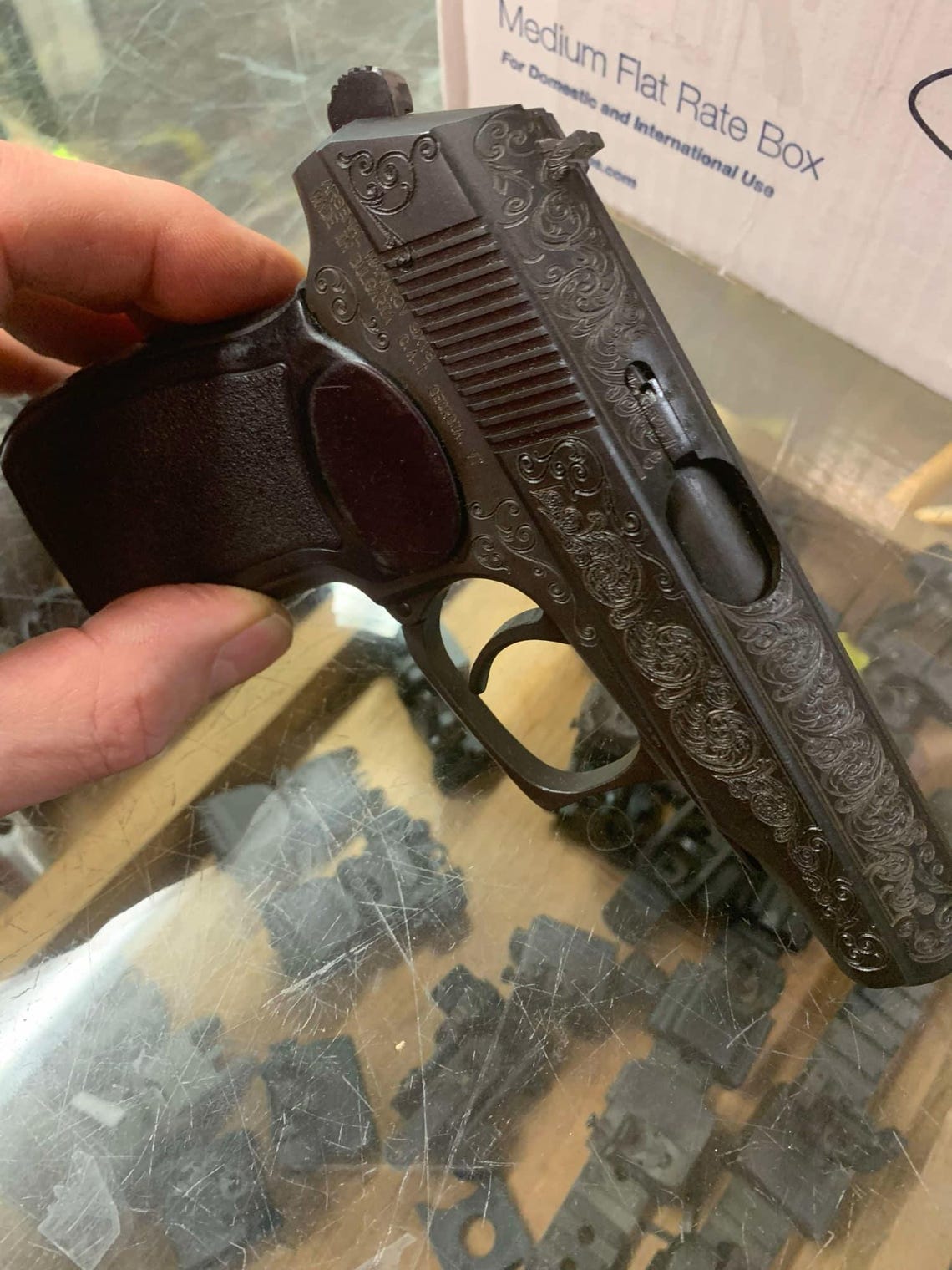 Makarov Scroll Design Lightburn, SVG, DXF, Ai, Laser Engraving, Fiber ...