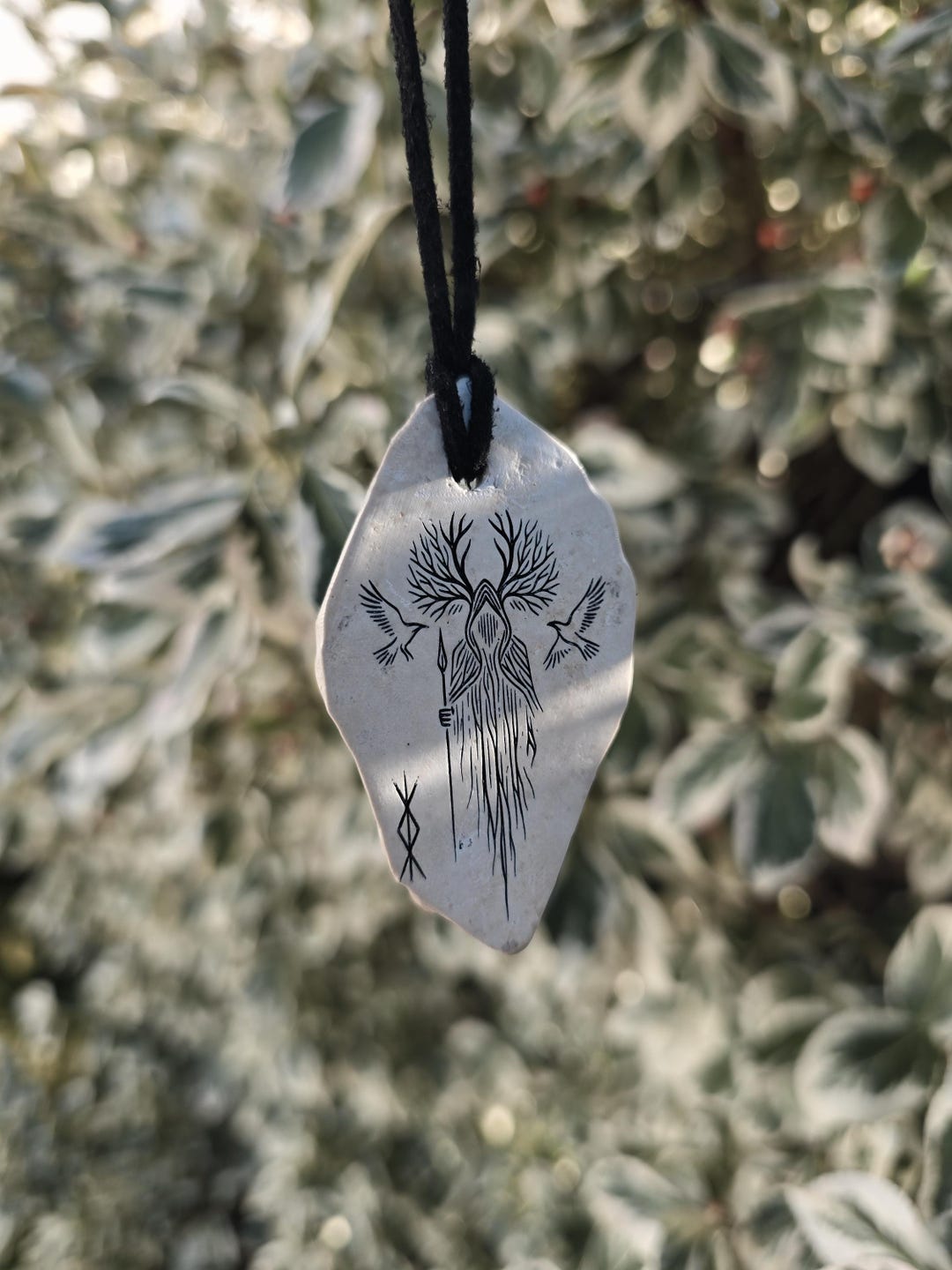 The Ghost Seer – Healing Rune Talisman • Engraved Welsh Slate Amulet ...
