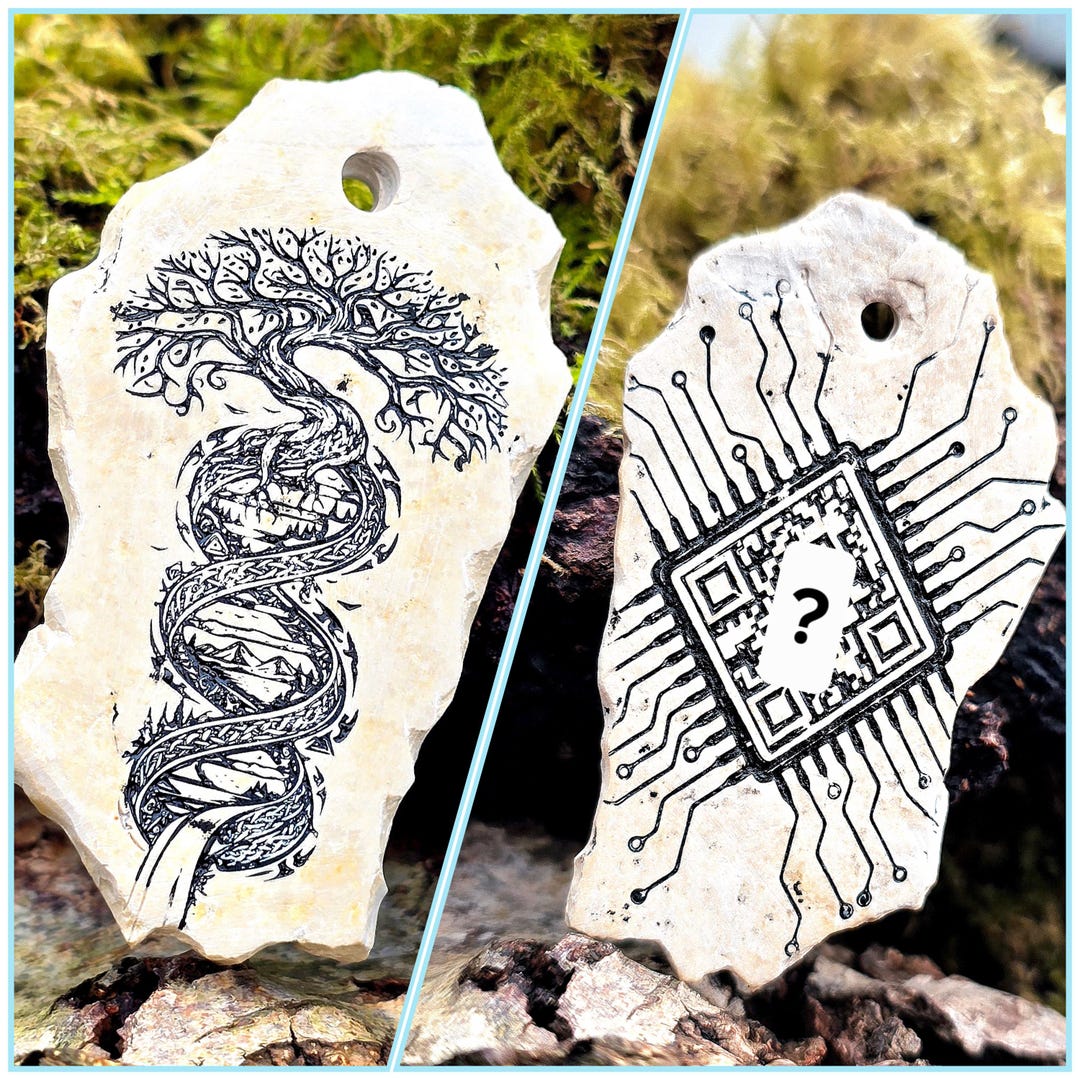 Family Tree DNA Pendant – Nature-engraved Stone Amulet With Hidden ...