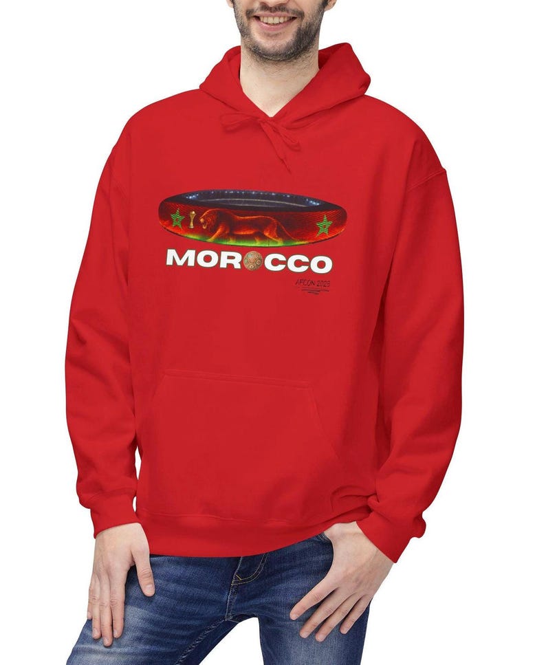 Morocco AFCON 2025 Atlas Lions Pride Hoodie | Moroccan Lion Stadium ...