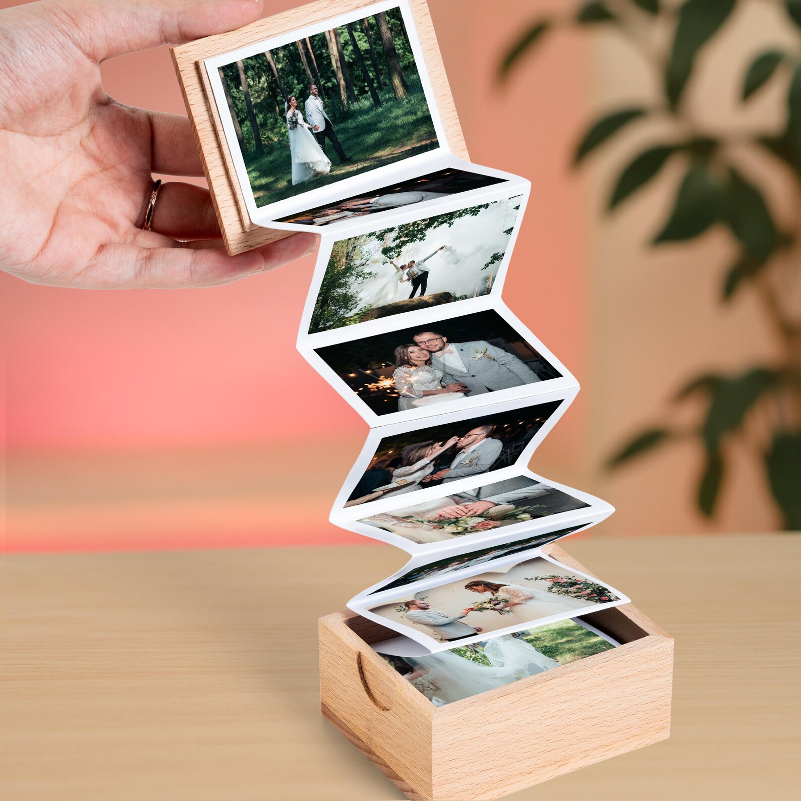 Custom Picture Pull Out Photo Box Personalized Gift Memory Photo ...