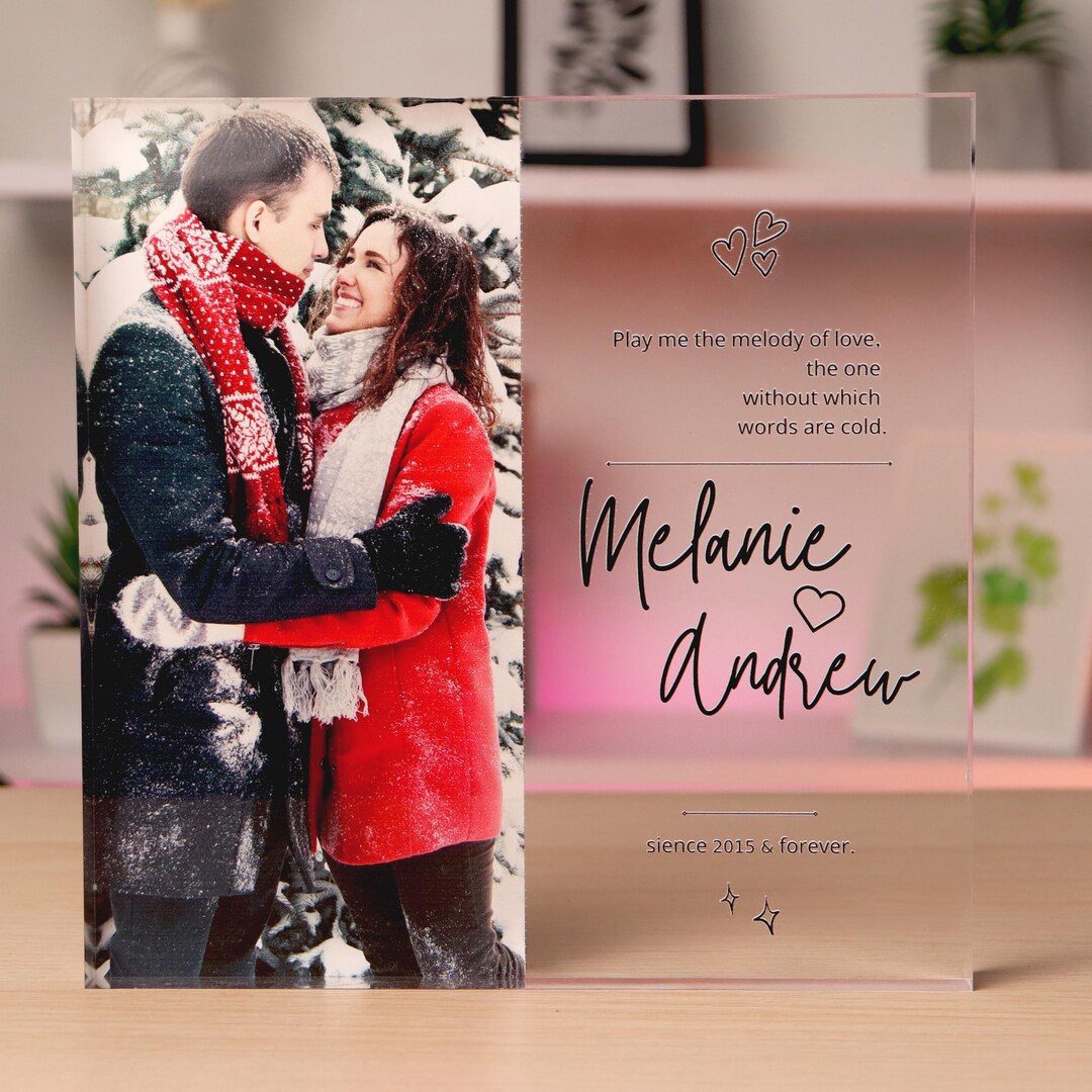 Acrylic Glass Photo Frame Block Custom Acrylic Block for Photo Family ...