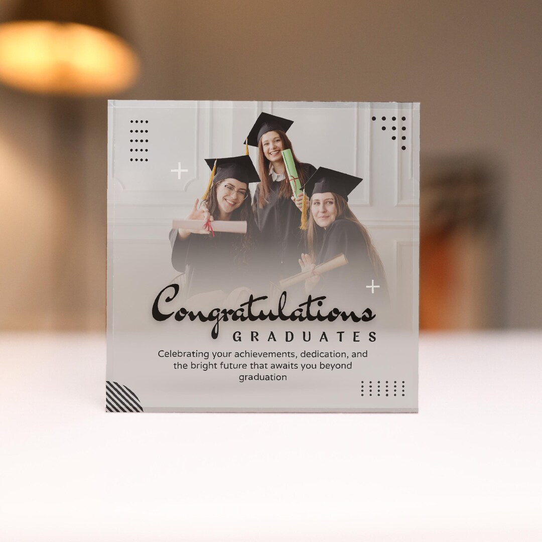 Custom Acrylic Photo Block Graduation Gift Personalized Picture Frame ...