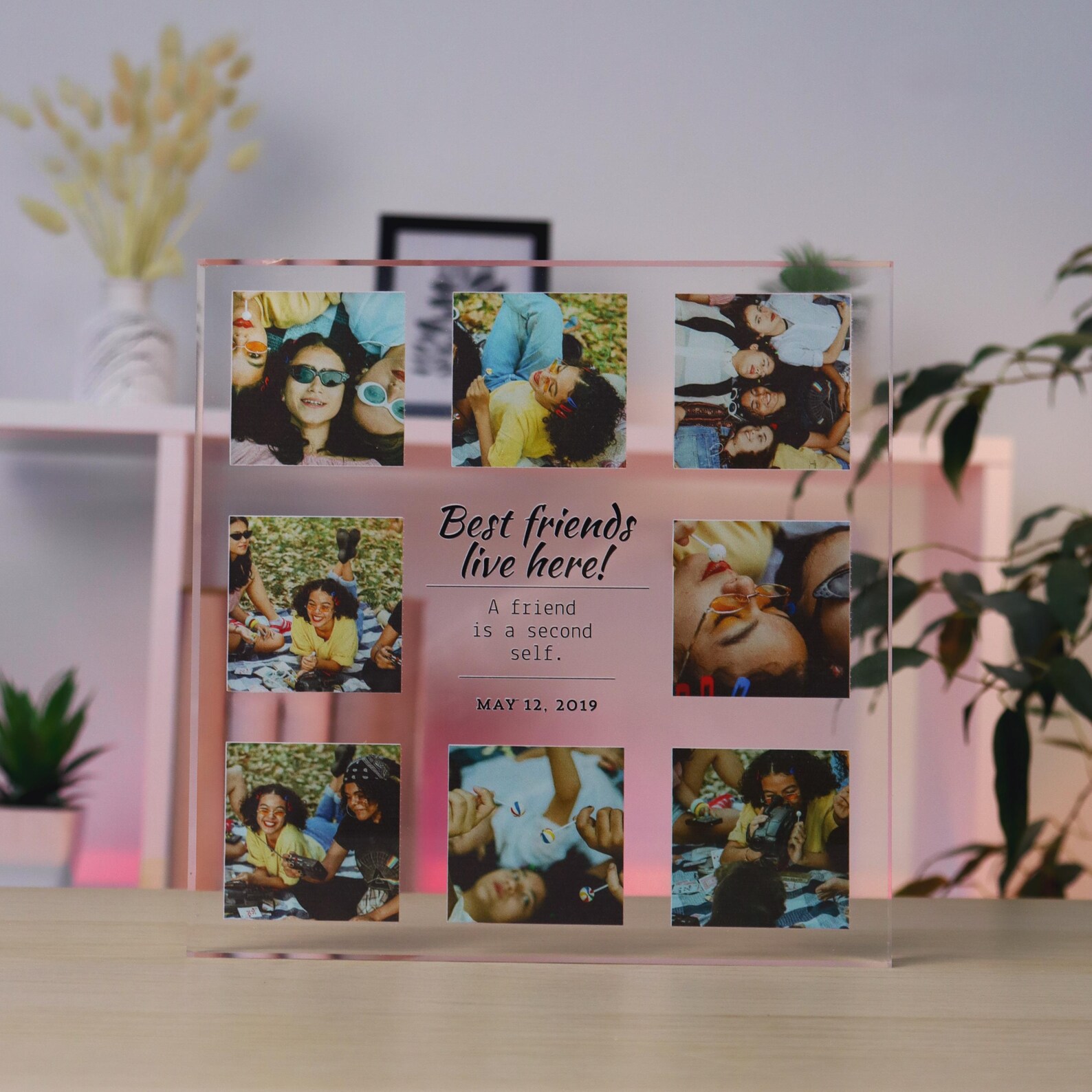Any Occasion Acrylic Photo Block Collage, Personalized Gift for Friends ...