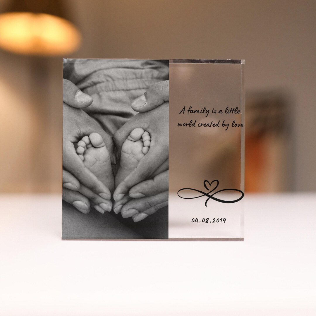 Acrylic Glass Photo Block Custom Acrylic Frame Block for Photo Family ...