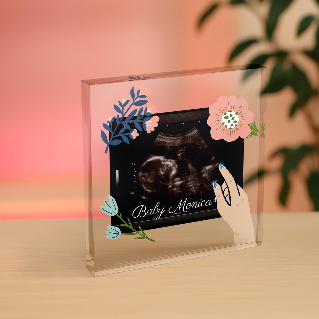 Acrylic Pregnancy Scan Photo Block: Personalized Ultrasound Keepsake - Etsy