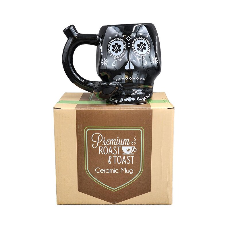 Skull Roast & Toast Mug - Black - Etsy