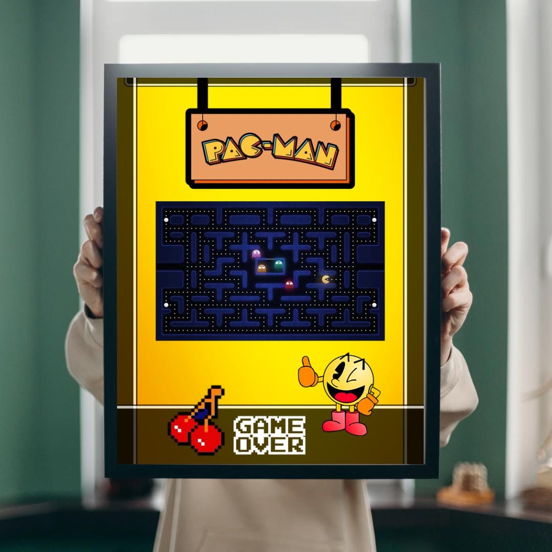 A3 Printable (digital) “pac-man” Poster Available to Download and Print ...