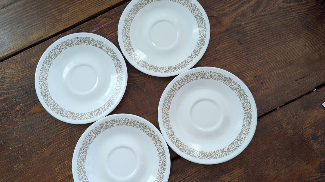 Set of 4 Vintage Corelle by Corning Ware "woodland Brown" Pattern ...