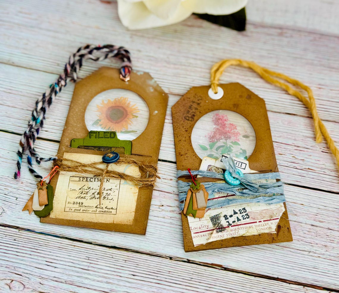 Vintage Specimen Tags, Junk Journal Ephemera, Pocket Tag - Etsy
