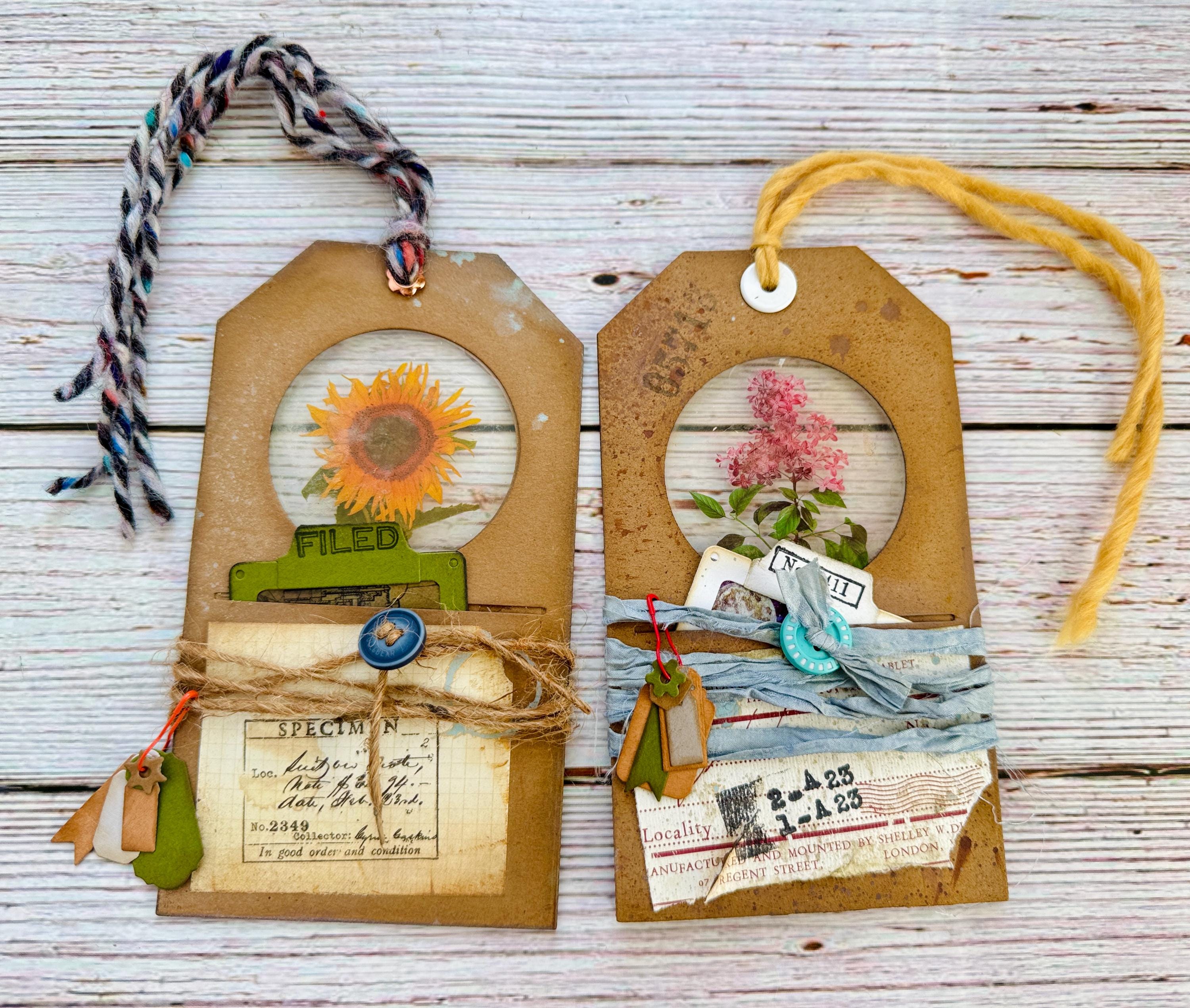 Vintage Specimen Tags, Junk Journal Ephemera, Pocket Tag - Etsy