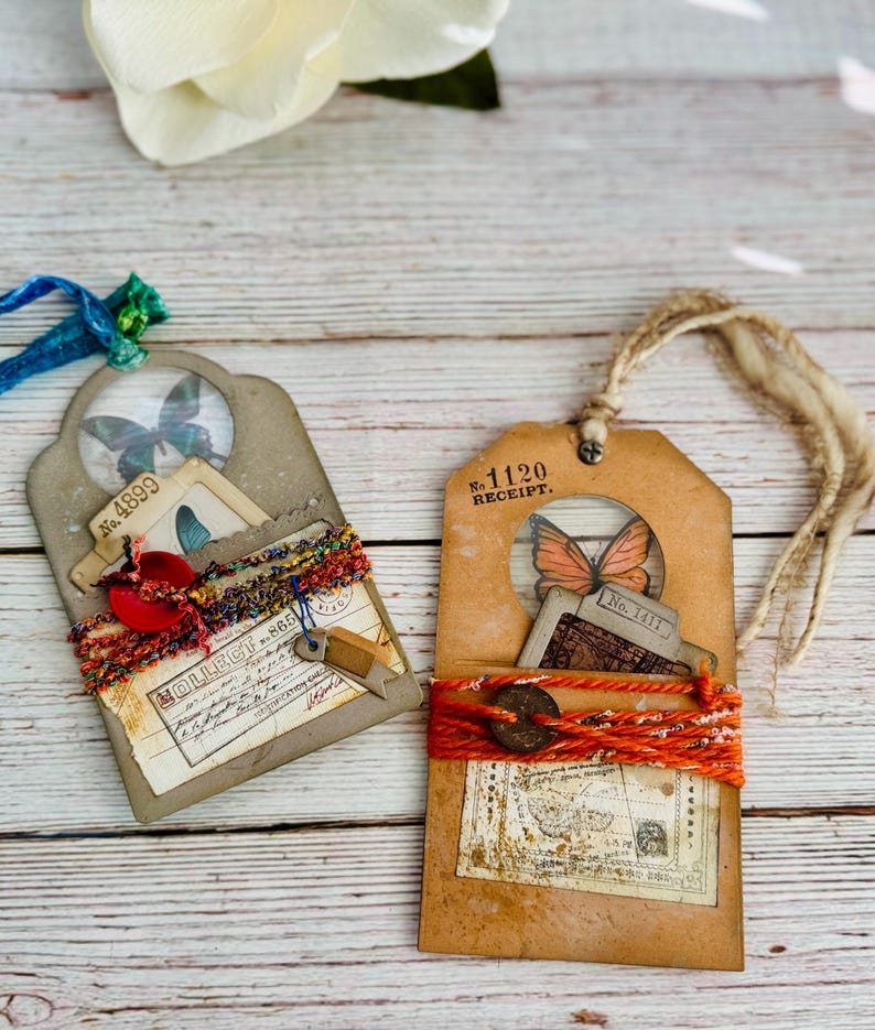 Vintage Specimen Tags, Junk Journal Ephemera, Pocket Tag - Etsy