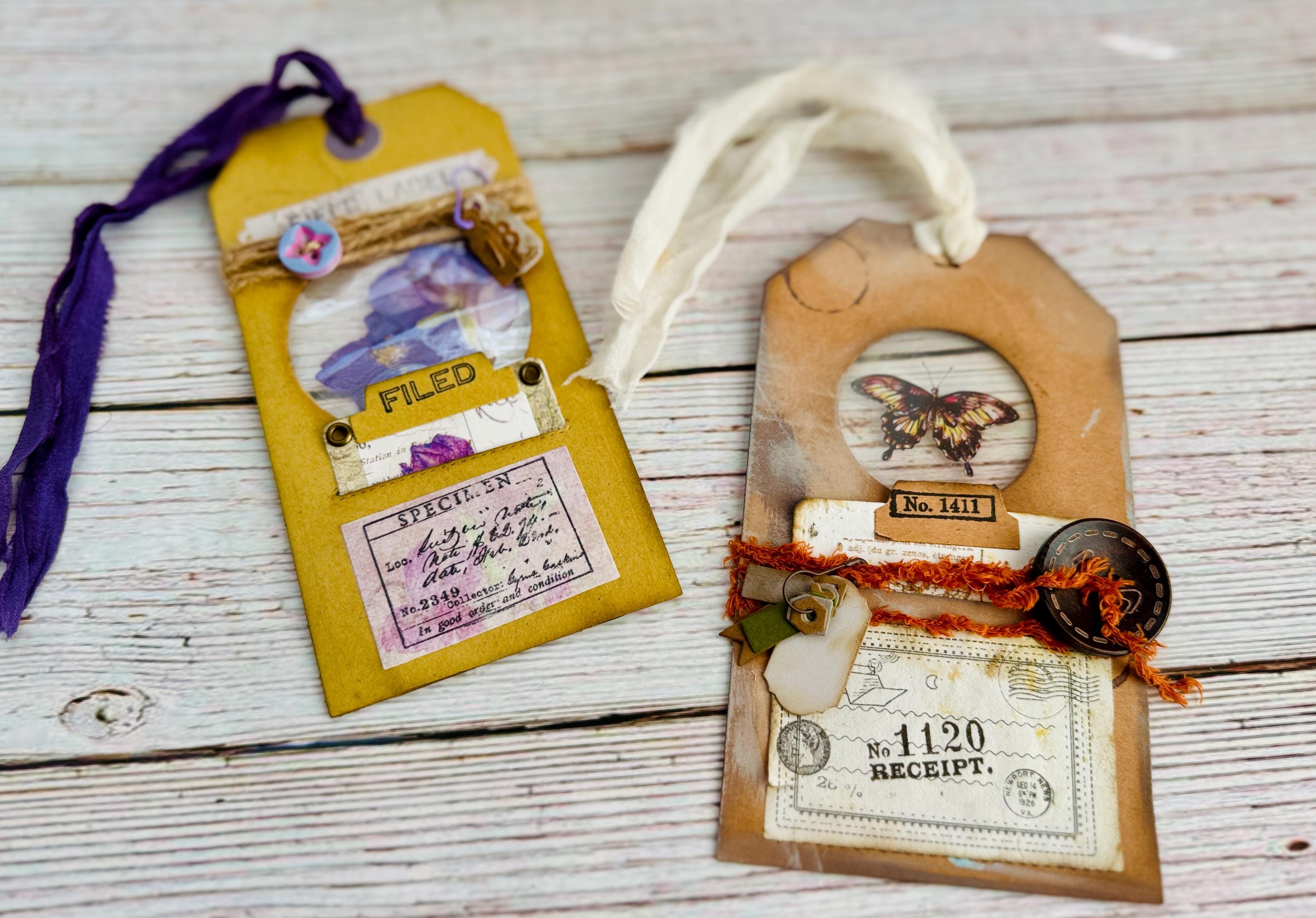 Vintage Specimen Tags, Junk Journal Ephemera, Pocket Tag - Etsy