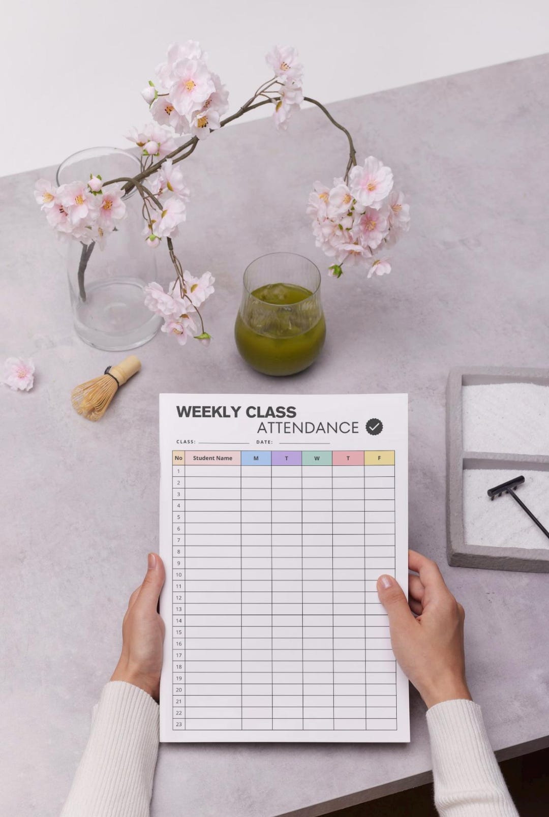 Weekly Class Attendance Tracker | Printable Student Attendance Sheet ...