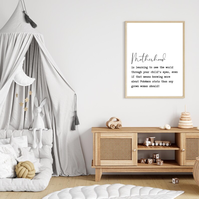 Motherhood Definition Print, Wall Art Prints, Quote Print, Motherhood ...