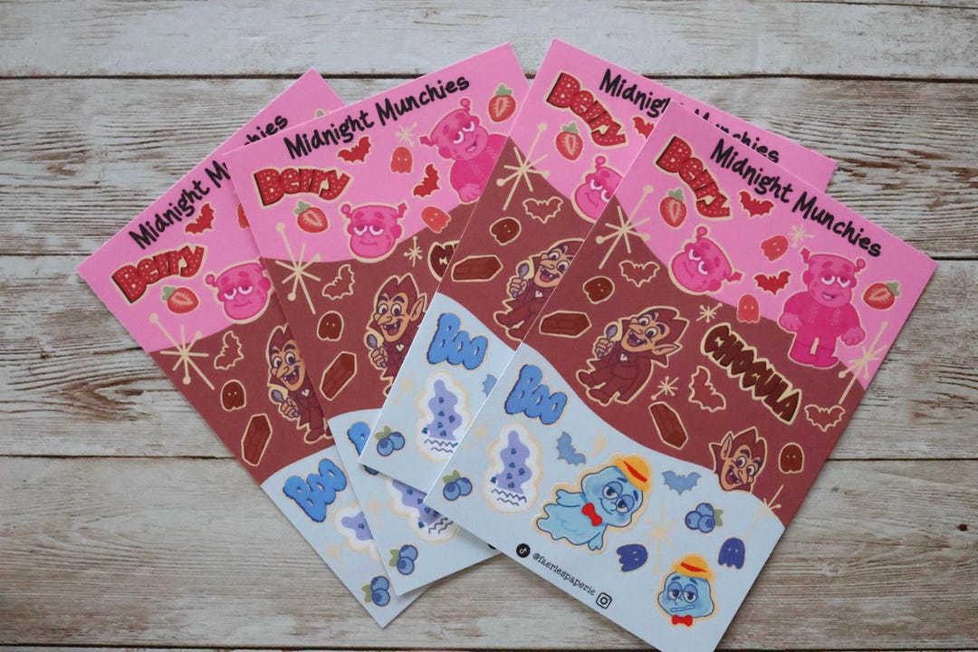 Midnight Munchies Sticker Sheet - Etsy