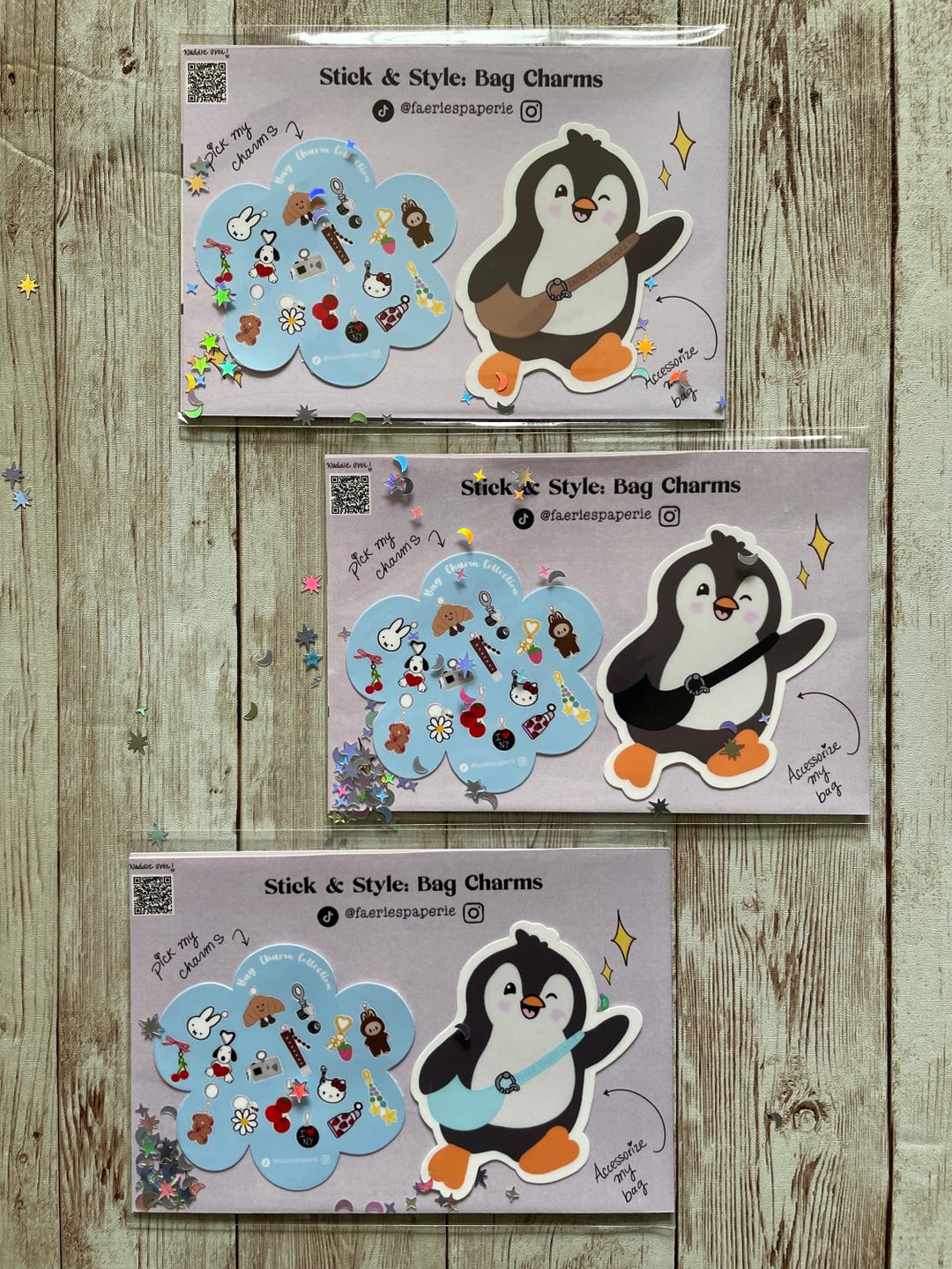Stick and Style: Bag Charm Sticker Kit - Etsy