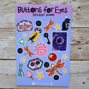 Buttons for Eyes Sticker Sheet - Etsy