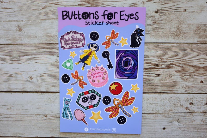 Buttons for Eyes Sticker Sheet - Etsy