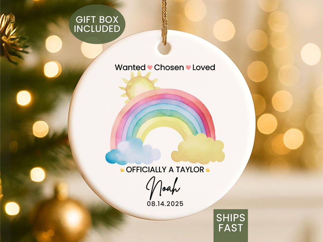 Adoption Ornament - Personalize With Name & Adoption Date, Gift for New ...