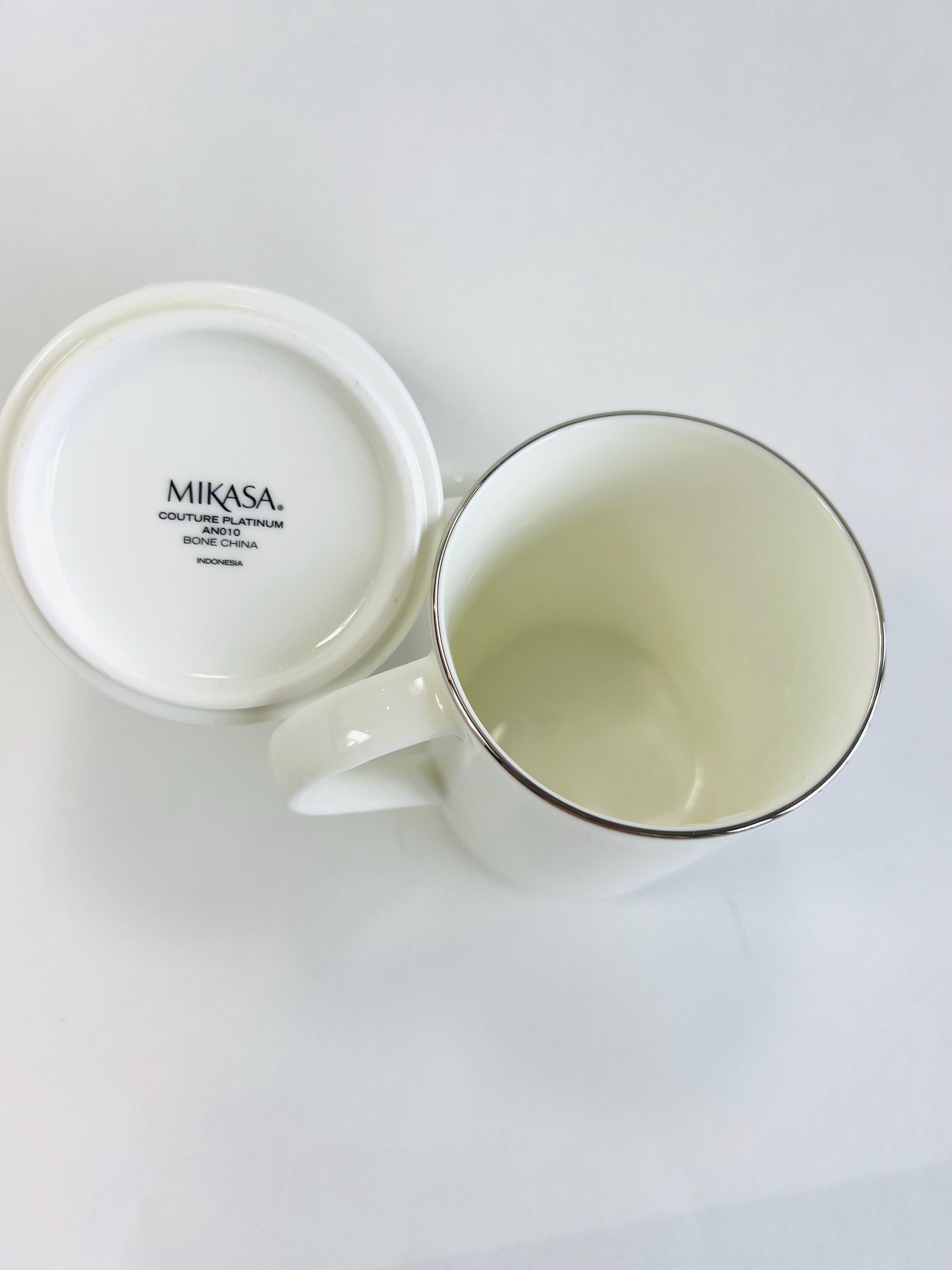 Mikasa Couture Platinum Bone China Mugs (set of 2) - Etsy