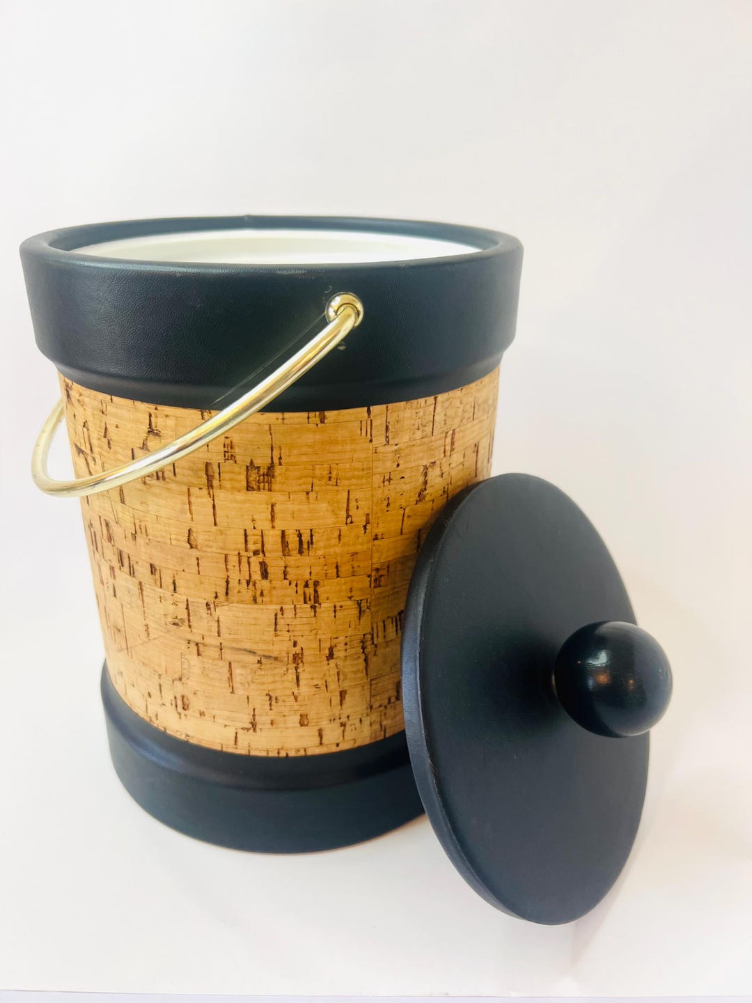Vintage Kraftware Cork Ice Bucket | Mid-century Modern Barware - Etsy