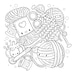 Printable Digital Coloring Page, Knitting, for Grownups and Adults, PDF ...
