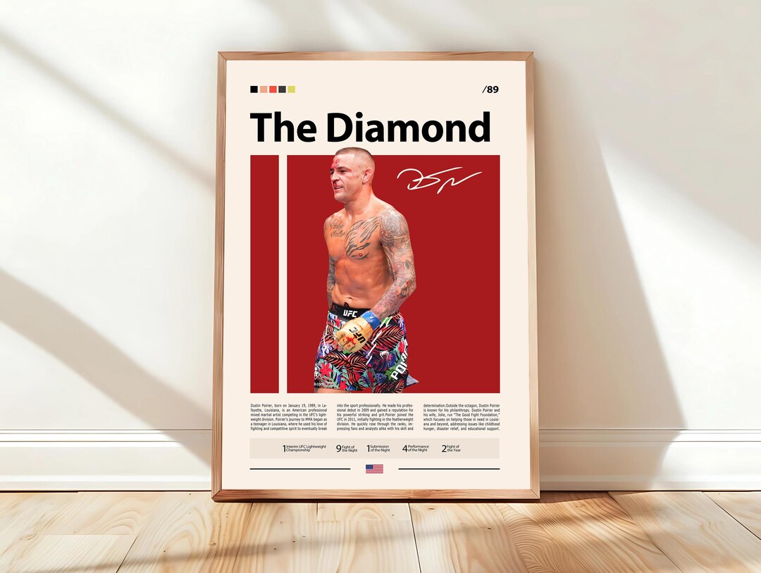 Dustin Poirier Poster, UFC Poster, MMA Poster, Boxing Poster, Sports ...