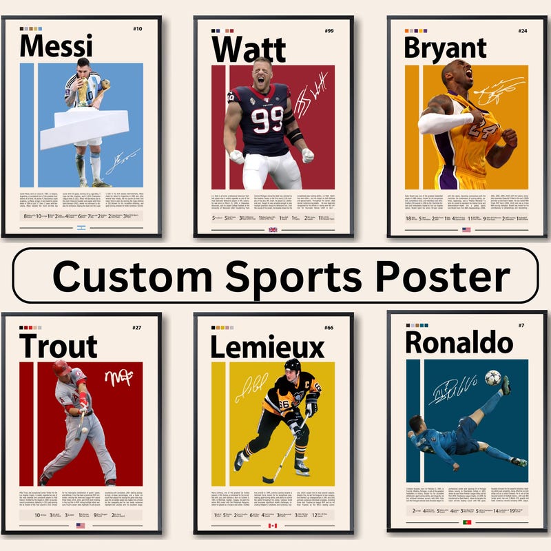 Custom Prints Athletes - Etsy