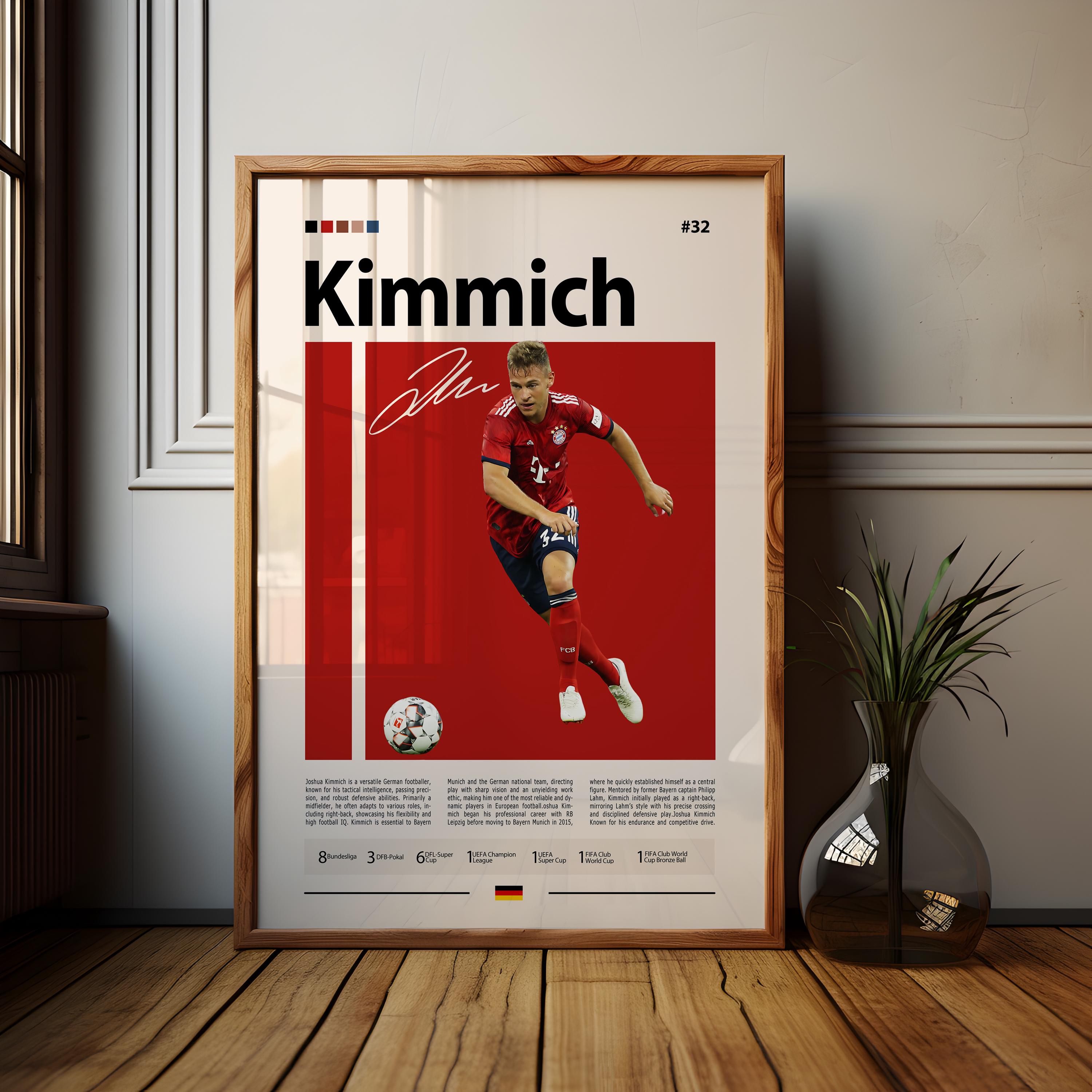 Joshua Kimmich Poster, Bayern Munich Poster, Soccer Gifts, Sports ...