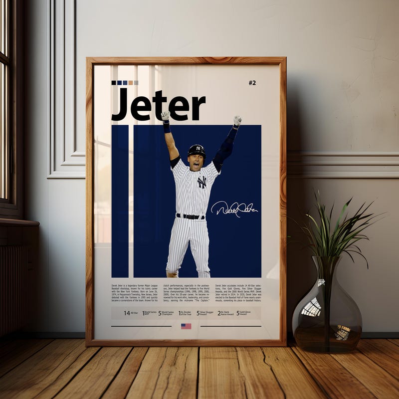 Derek Jeter Poster - Etsy