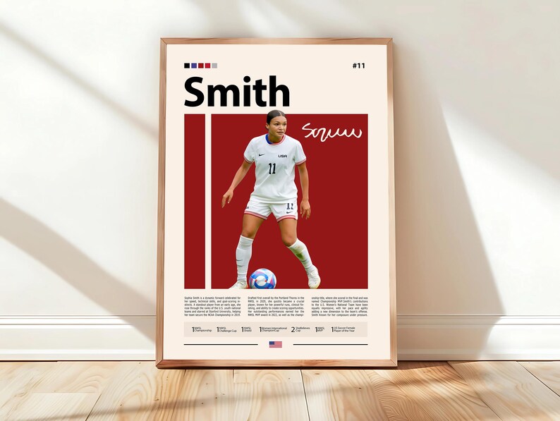 Sophia Smith Poster, USWNT Poster, Portland Thorns Poster, Sports ...