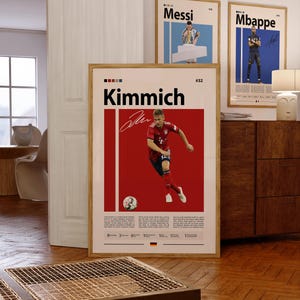 Joshua Kimmich Poster, Bayern Munich Poster, Soccer Gifts, Sports ...