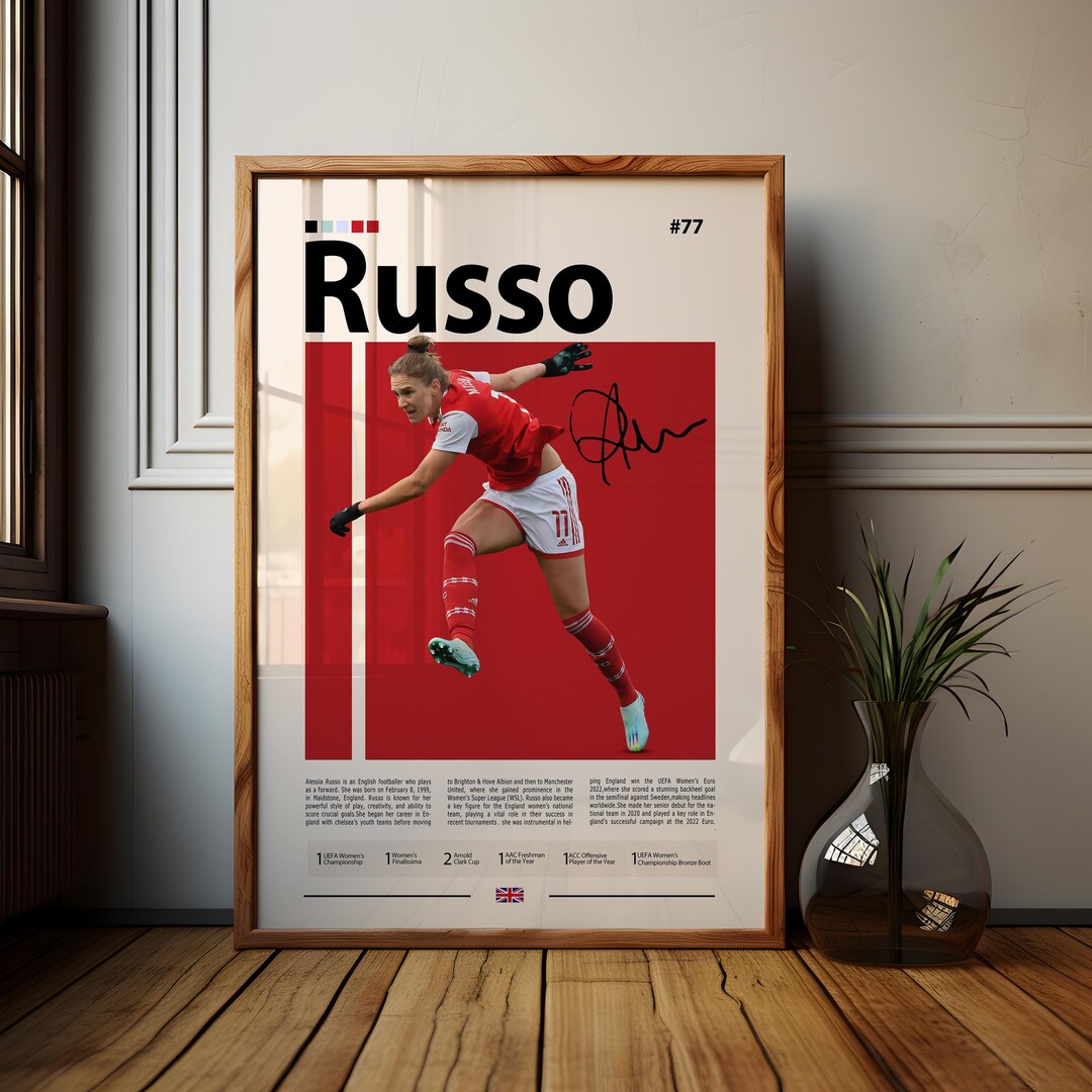 Alessia Russo Poster, England Footballer, Arsenal Poster, Sports Poster ...